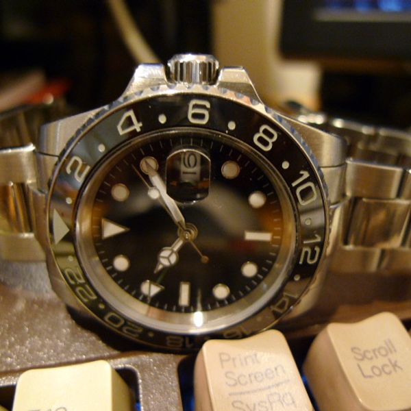 Rolex GMT Homage Sapphire Glass, Ceramic Bezel | WatchCharts Marketplace
