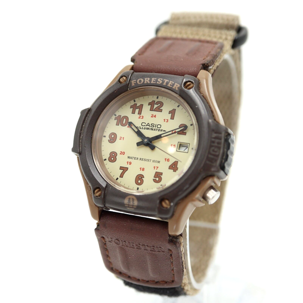 Casio Mens Forester Watch 42mm Illuminator Date Dial Brown FT-500 w New ...