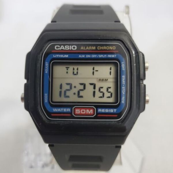 RARE Vintage Casio 1846 W-71 Men's Digital Chrono Alarm NEW BATTERY ...