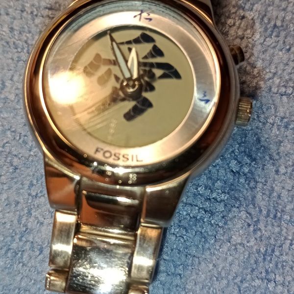 Vintage Stainless Fossil JR 8087 Chinese Love Flashing. New Battery ...