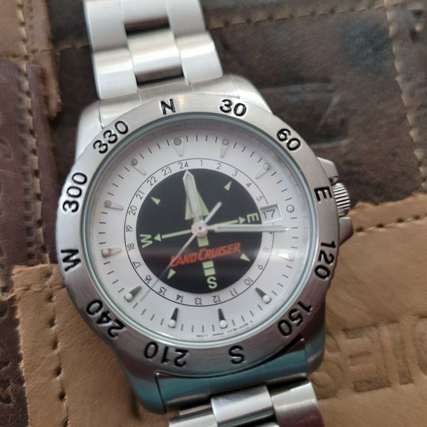 Seiko Toyota Land Cruiser Watch Stainless Steel LC003 White Dial | WatchCharts Marketplace