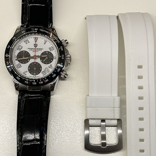 Pagani design PD1644 Chronograph Very Rare Panda with two straps ...