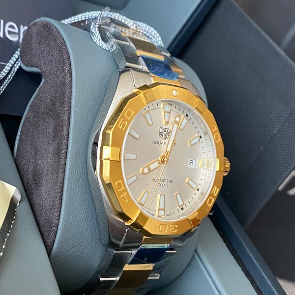 Tag Heuer 41mm Aquaracer White Dial Quartz Men's Watch WBD1120.BB0930 ...