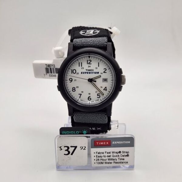 Timex T49713 Men's Expedition Black Nylon Strap Watch Indiglo | WatchCharts Marketplace