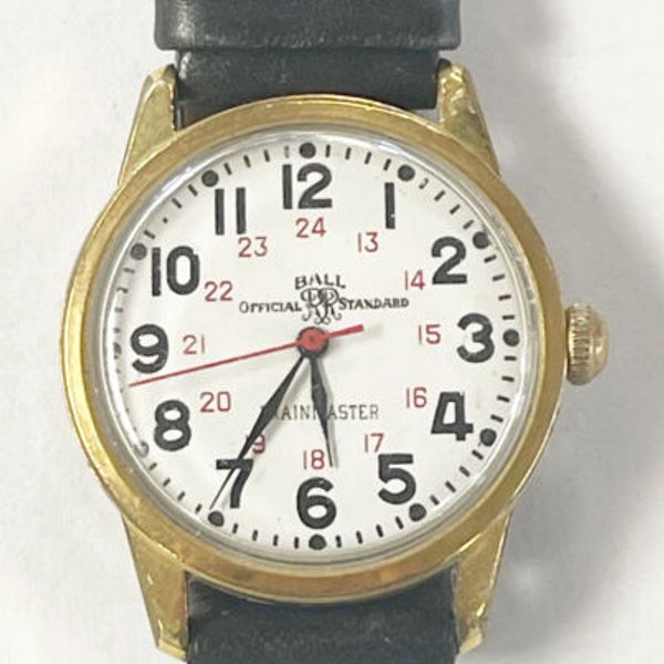 Vintage Ball Official Standard Trainmaster Automatic 25 Jewel Railroad ...
