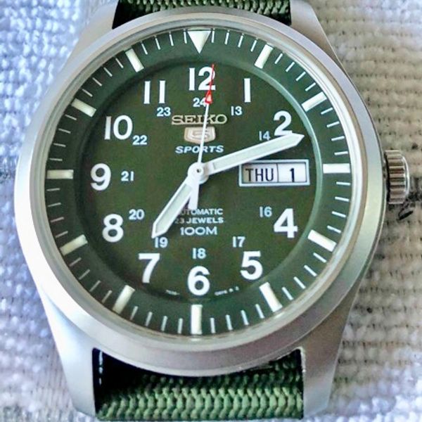 FS: Seiko 5 SNZG09K1 Field/Military Green Dial $55 | WatchCharts