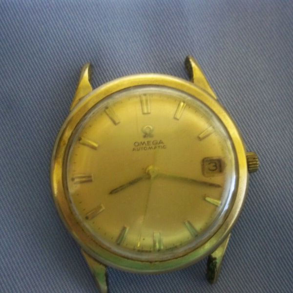 Vintage Omega Automatic Gold Face 10K GF Bez Steel Back | WatchCharts ...
