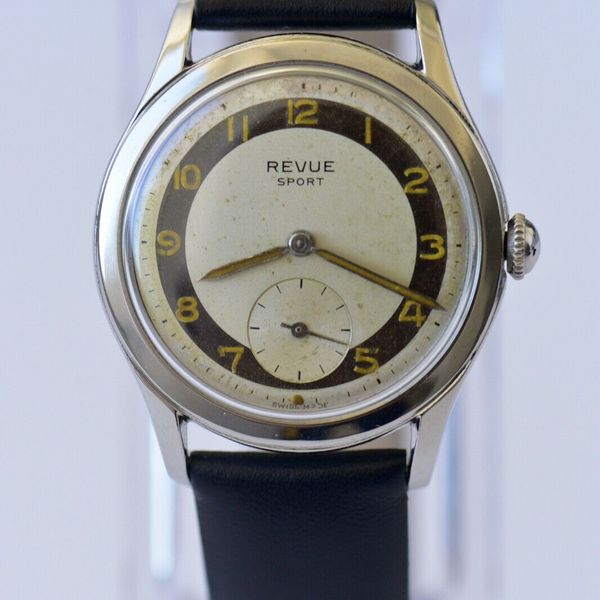 1940's REVUE-SPORT Bullseye Two Tone Dial Cal.59 Manual Vintage ...