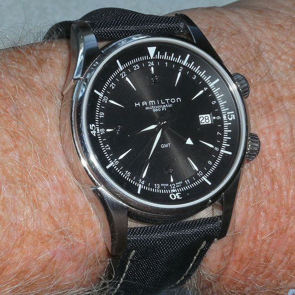 Hamilton Jazmaster Traveler II GMT internal bezel | WatchCharts Marketplace