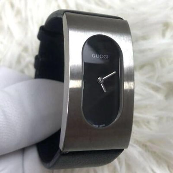 Gucci Watch Ladies Rectangle Black Quartz Vintage Swiss Made ...