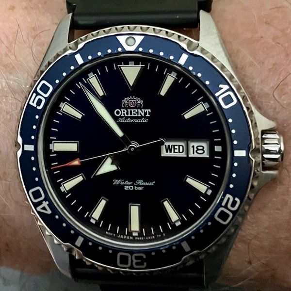 FS: Orient Kamasu Blue Dial Sapphire Crystal Uncle Seiko Tropical Strap ...