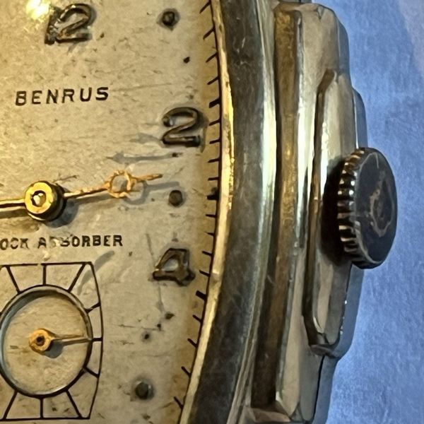 Men's Vintage Gold Filled BENRUS Wristwatch Needs Service Repair (READ ...