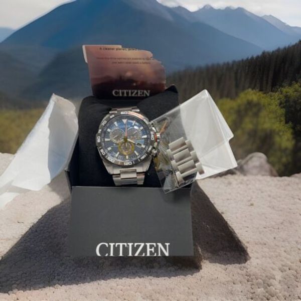CITIZEN CB5034-58L Men's Eco-Drive Radio Controlled A.T. Chronograph ...