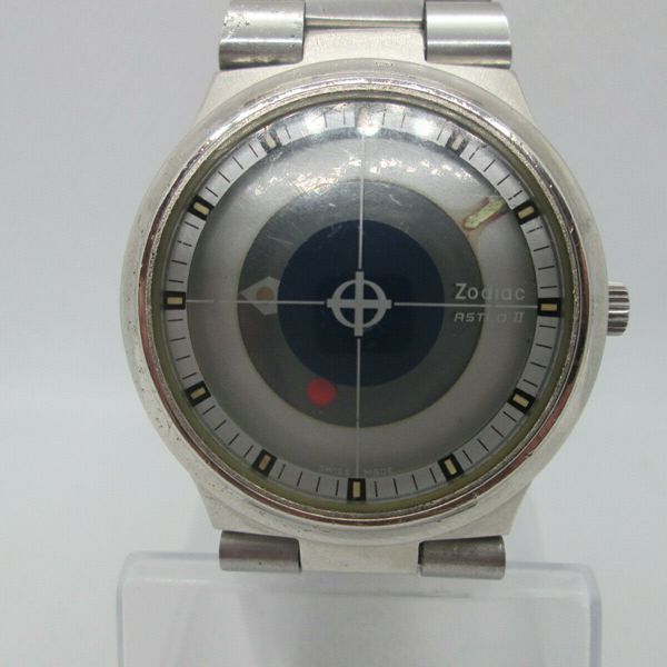 RARE VINTAGE ZODIAC ASTRO 2 MYSTERY DIAL 1975 AUTOMATIC MENS WATCH ...
