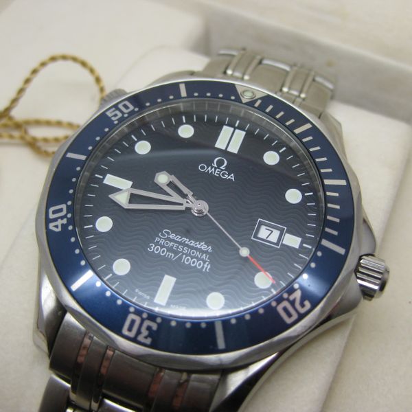 SOLD Omega 2541.80 Full-size quartz blue bond diver / B&Ps complete ...