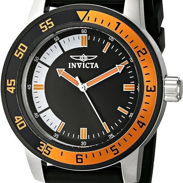 Invicta Specialty Quartz Watch with Black Dial Analogue Display & PU ...