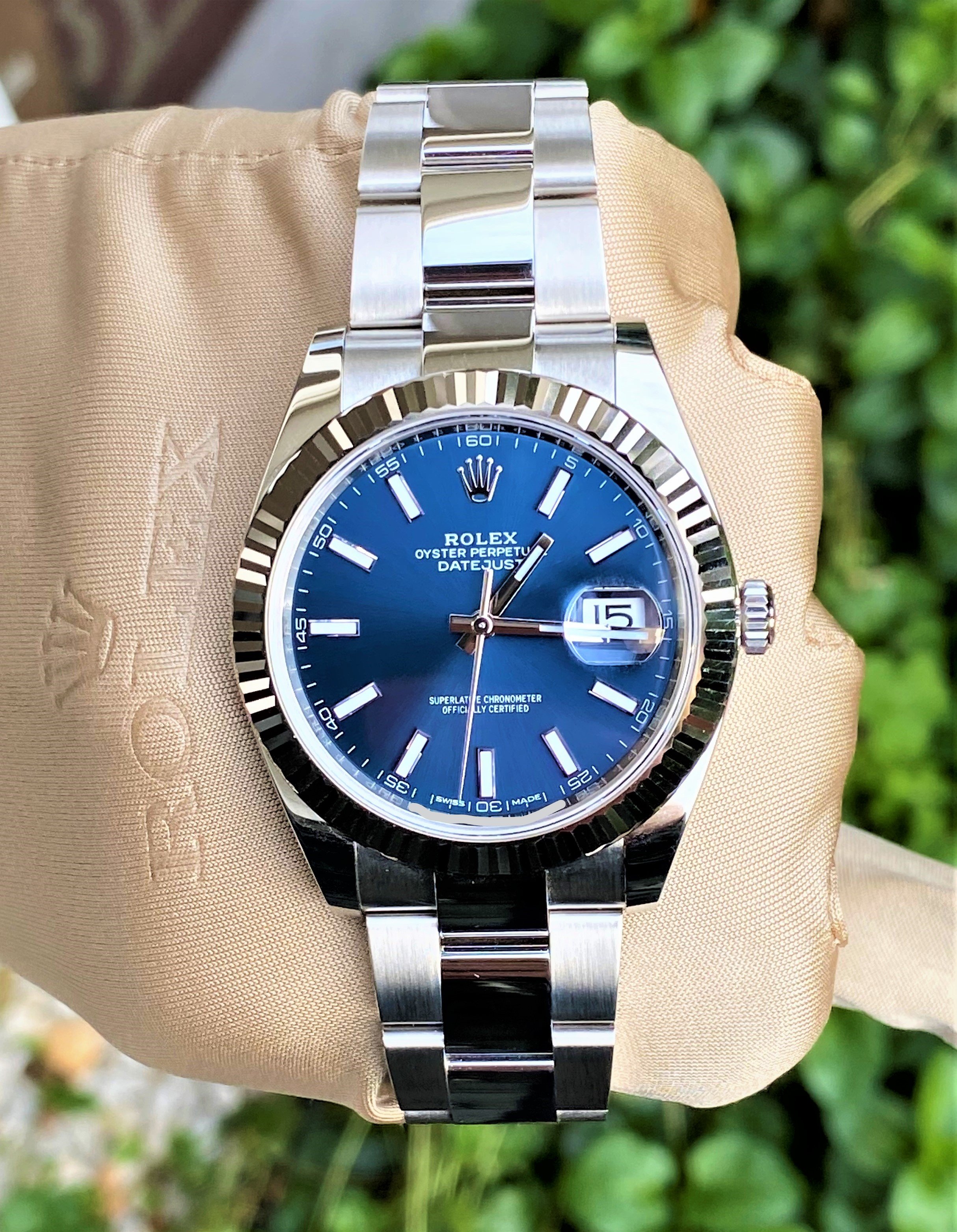 Rolex Datejust 41 Fluted Bezel Blue Stick Dial | WatchCharts
