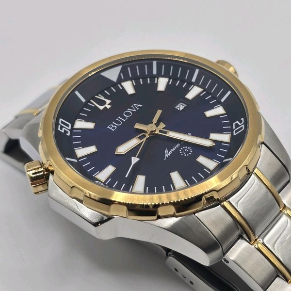 Bulova Men's Marine Star Date Quartz Watch, 98B384, 100M WR, 43mm ...