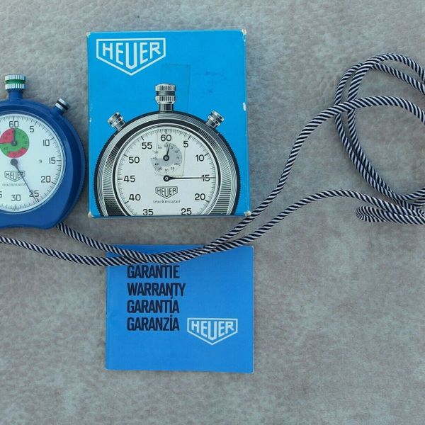 Heuer Trackmaster NOS Chronograph Watch Vintage Stopwatch Chronometer ...