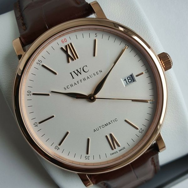 UNWORN IWC Portofino IW356504 Rose Gold Case Automatic Watch 2 Year ...