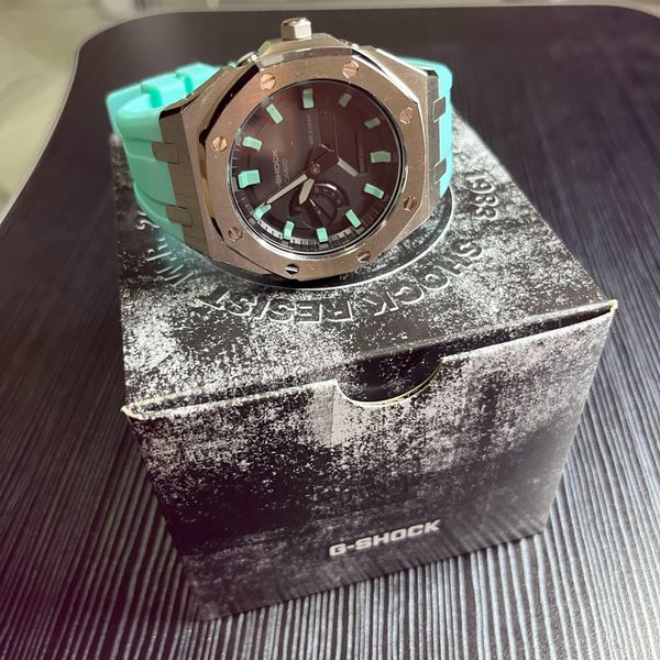 Casio G-SHOCK Custom Royal Oak (Casio Oak) GA-2100-1A1 Black dial with ...