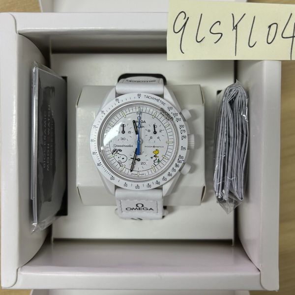 Swatch white Moonswatch Mission to the Moonphase Moon waterproof ...