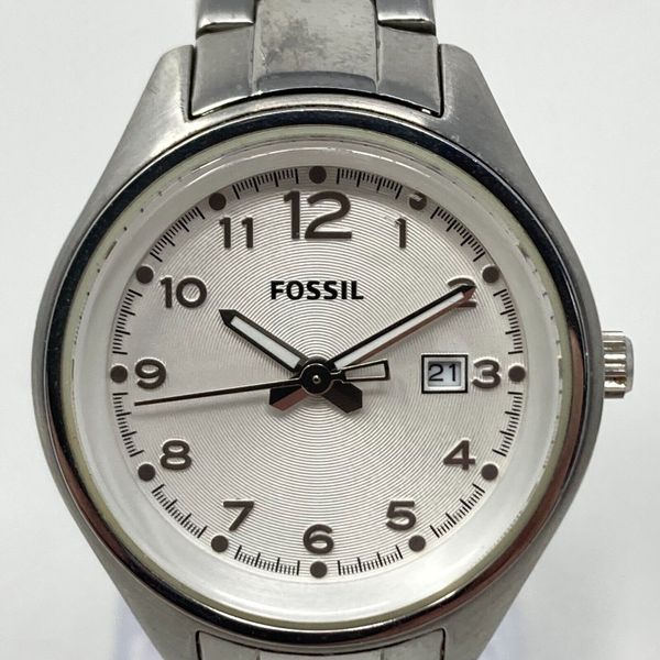 Fossil Flight Mini Watch Women 32mm Silver Tone Date WR 100M New ...