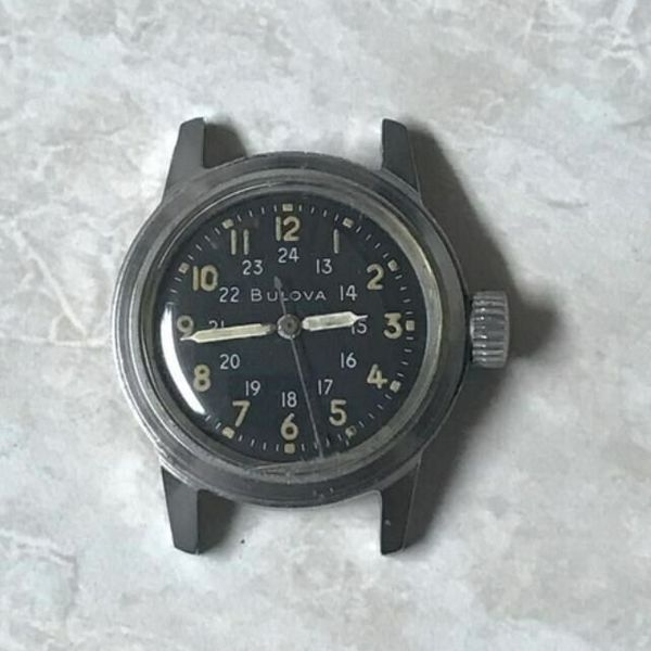 Vintage Bulova Military Watch Navig. Type A17A Spec. Mil-W-6433A ...
