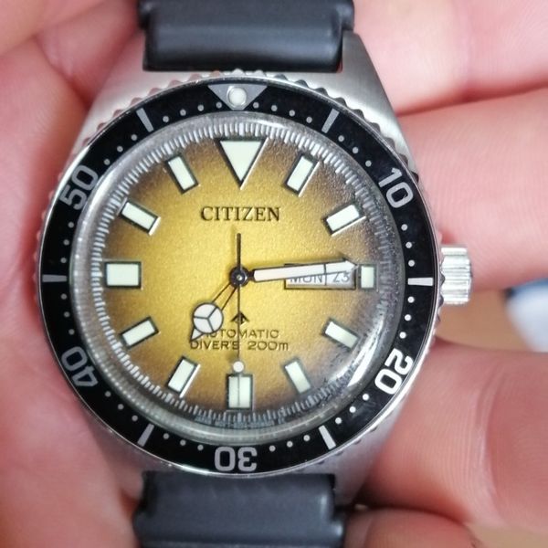 Authentic Citizen Citizen Promaster Diver Automatic Yellow Dial Men's ...