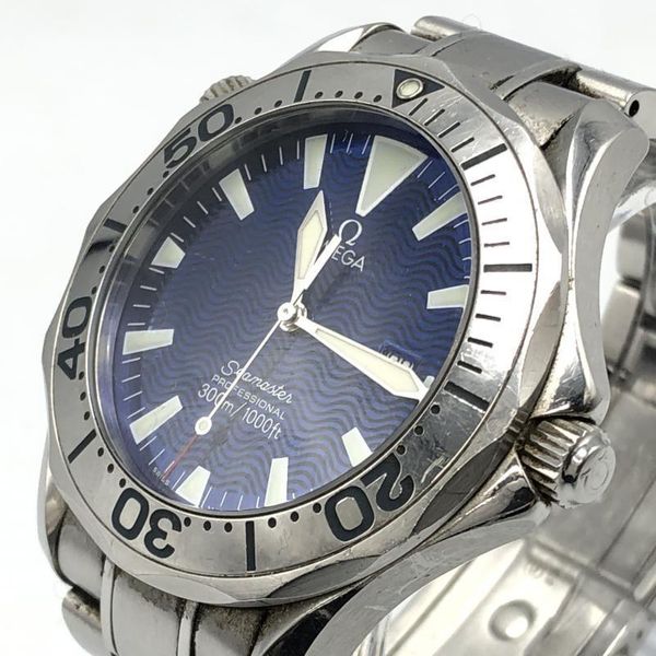 [Used] OMEGA Seamaster Pro 300M 2263.80 blue silver color [10 ...