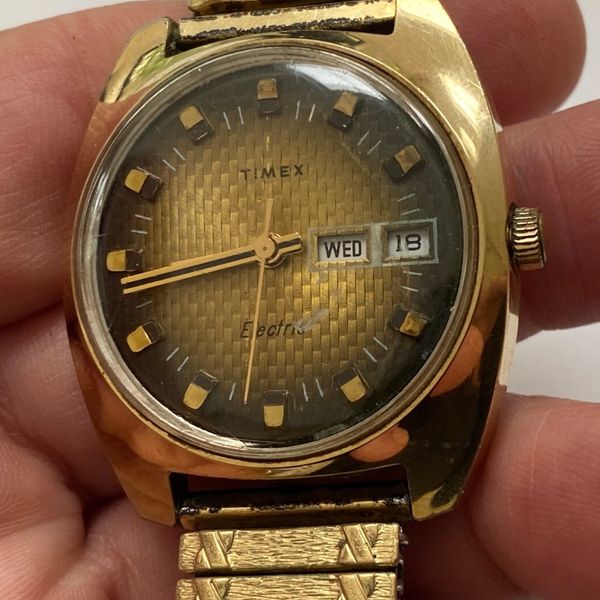 Timex Vintage Electric Watch Early 70s Day/Date With Original Box ...