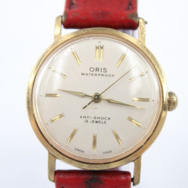 Mens Vintage Oris Gold Tone Dress Watch Hand Wind Working | WatchCharts ...