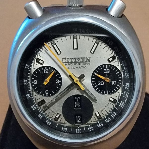Vintage CITIZEN BULLHEAD Chronograph Automatic 23J 8110A Men's Watch ...