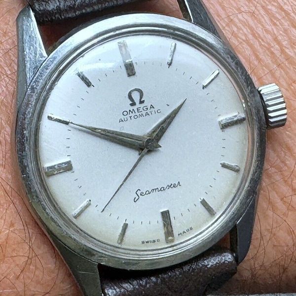 1950's Omega AUTOMATIC Seamaster Cal. 500 ORIGINAL DIAL Stainless Steel ...