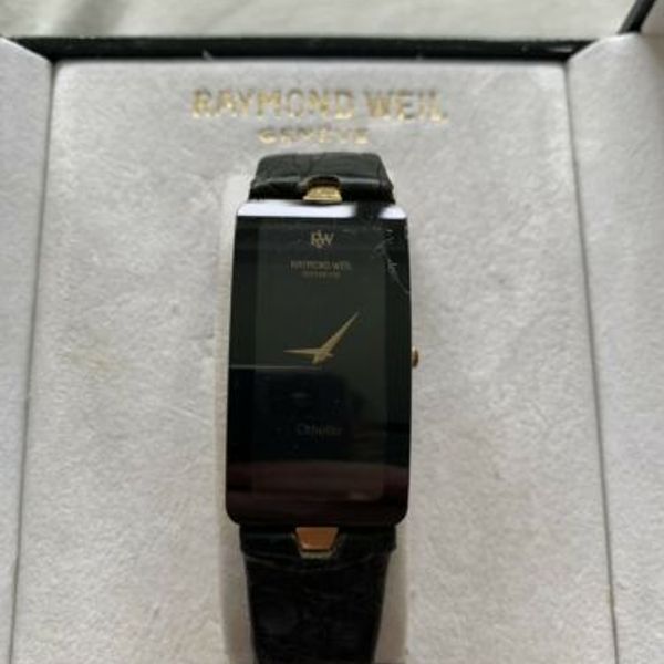 RAYMOND WEIL Othello Vintage 18K Gold Electroplated Curved Ultra Slim ...