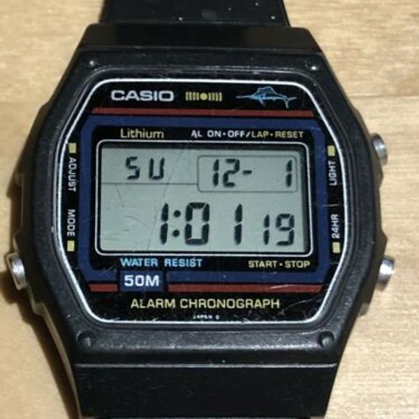 Vintage Casio W-24-A Marlin Digital Diver Watch Mod. 248 Made in Japan ...