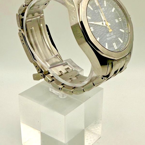 Mens Tissot 1853 PRC 100 40mm Blue Dial Orange Seconds Ref P870/970 ...