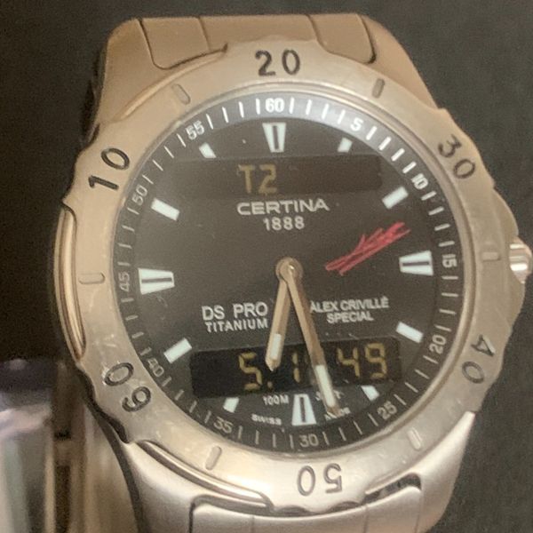 CERTINA DS Pro analogic/digital Eta 988.333 TITANIUM watch working ...