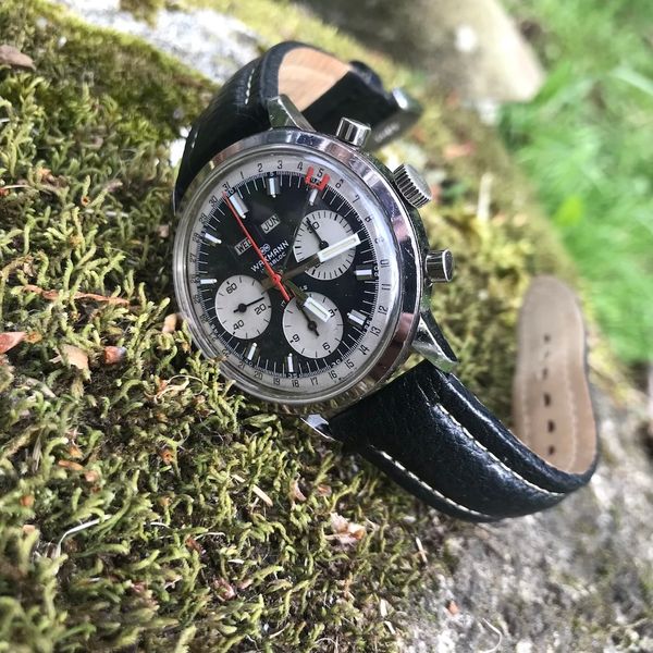 FSOT Wakmann Triple date reverse panda Valjoux 730 | WatchCharts