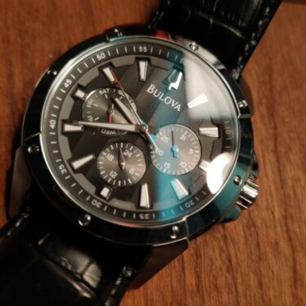 Bulova C860981 Day Date 24hr Wristwatch Leather Band | WatchCharts