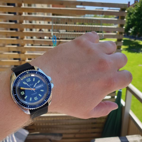 [$550 USD] Valgine Automatic Diver Watch, MRP SA Monnin Jumbo case ...