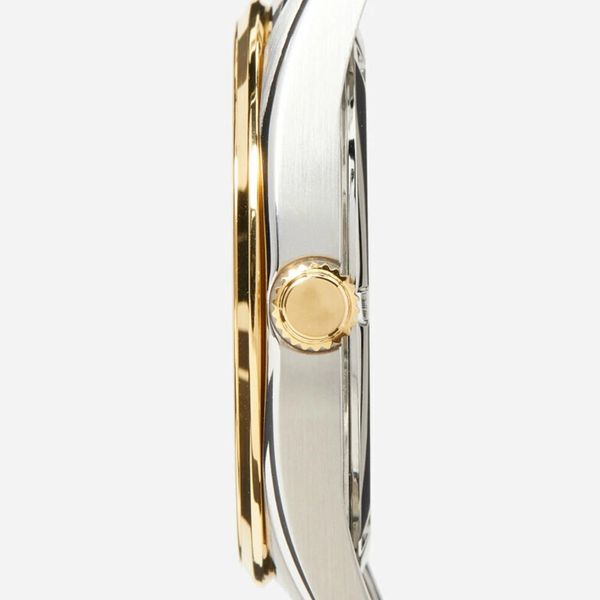 New Seiko Neo Classic Quartz Silver Dial Two Tone Men's Watch SUR446 ...