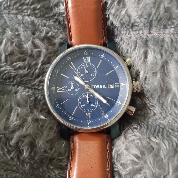 Blue Faced Fossil Watch. Bq2163 | WatchCharts Marketplace