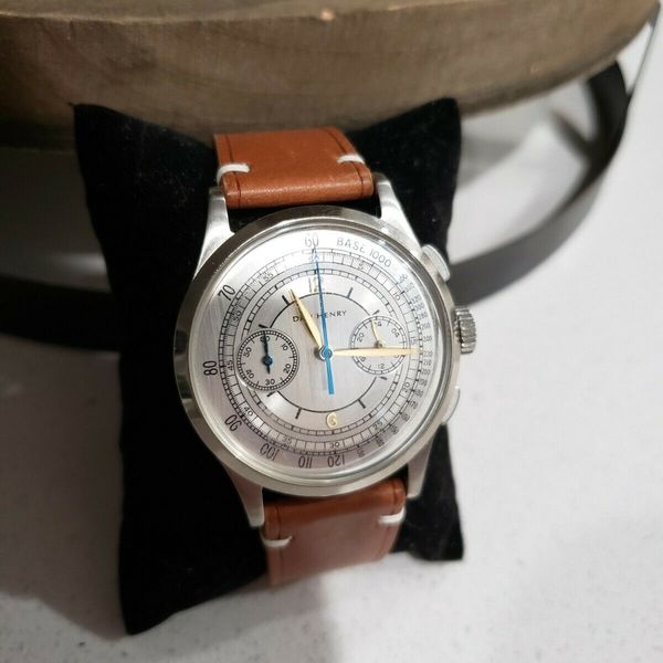 Dan Henry 1937 Dress Chronograph Watch - 38mm, Gold w/ Date, Mint ...