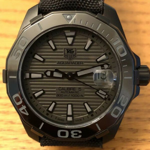 Tag Heuer Aquaracer Limited Edition Black Phantom Titanium Ceramic ...