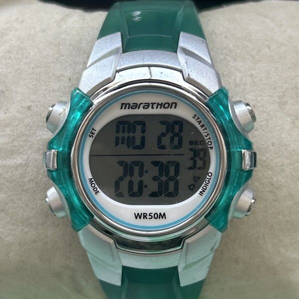 Marathon Teal And Silver Tone Womenâ s Digital Watch | WatchCharts ...