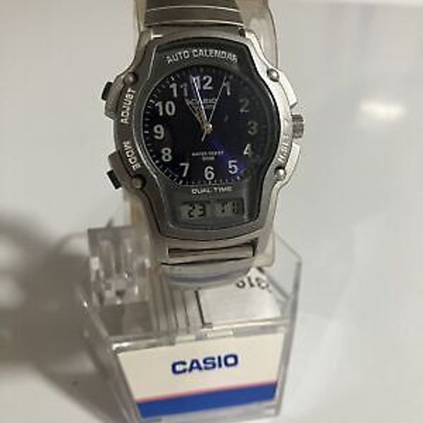 VINTAGE CASIO Digital Analog Blue Face Auto Calendar | WatchCharts ...