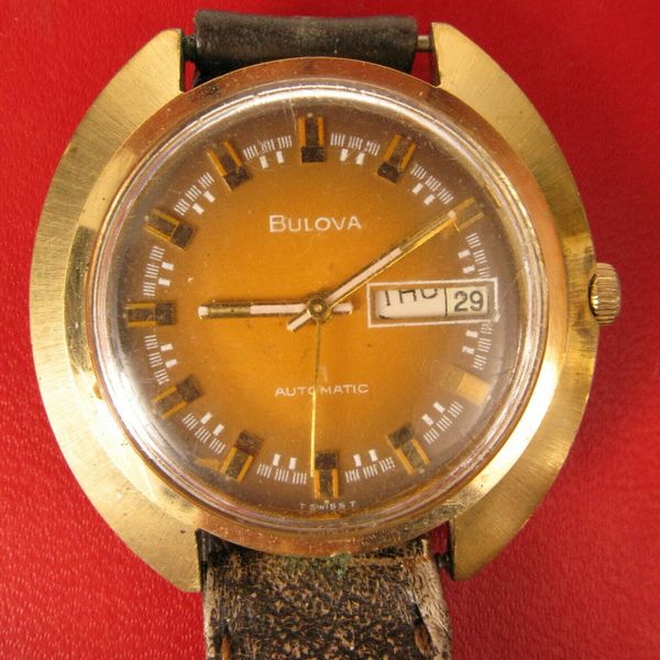 VINTAGE BULOVA GOLD FILLED AUTOMATIC WRISTWATCH NOT WORKING ...