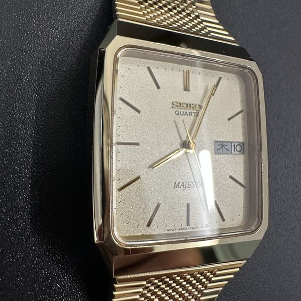[Near MINT] SEIKO Majesta 9063-5020 29mm Gold Dial Quartz Men's Watch From JAPAN | WatchCharts ...