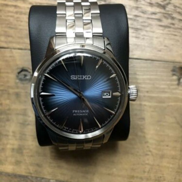Seiko SRPB41 Presage Automatic Stainless Steel 40.5mm Sunray Blue Dial ...